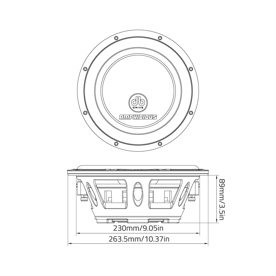 APW10D4 : 10" Shallow Mount Marine Subwoofer – DB Drive