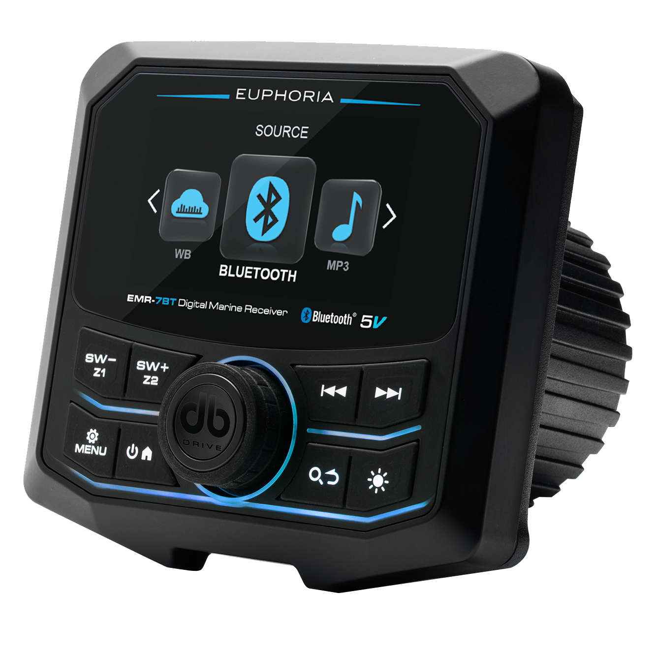EMR-7BT : Full Color LCD Digital Marine Receiver / 5 Volts / Bluetooth ...