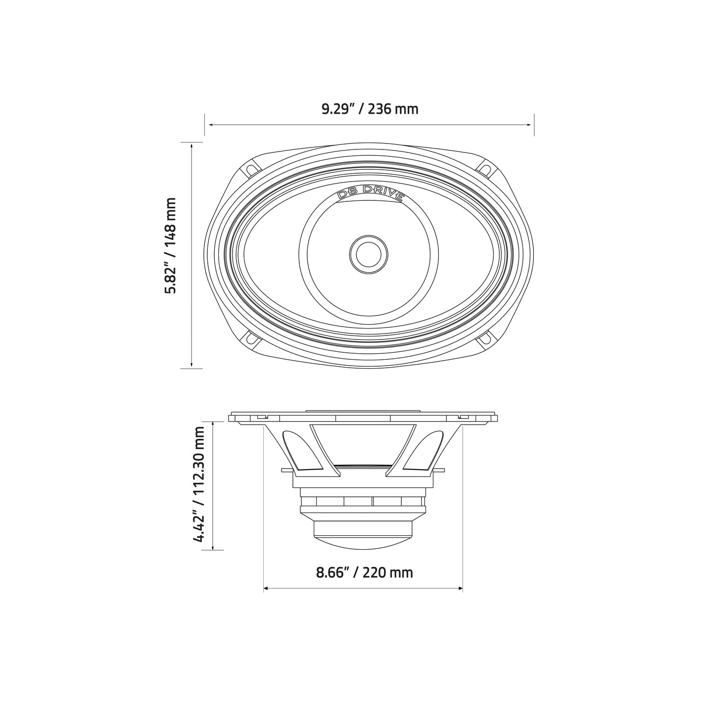 EX69NCD : NEO 6"×9" 2-way W/Rear Loaded Compression Driver – DB Drive