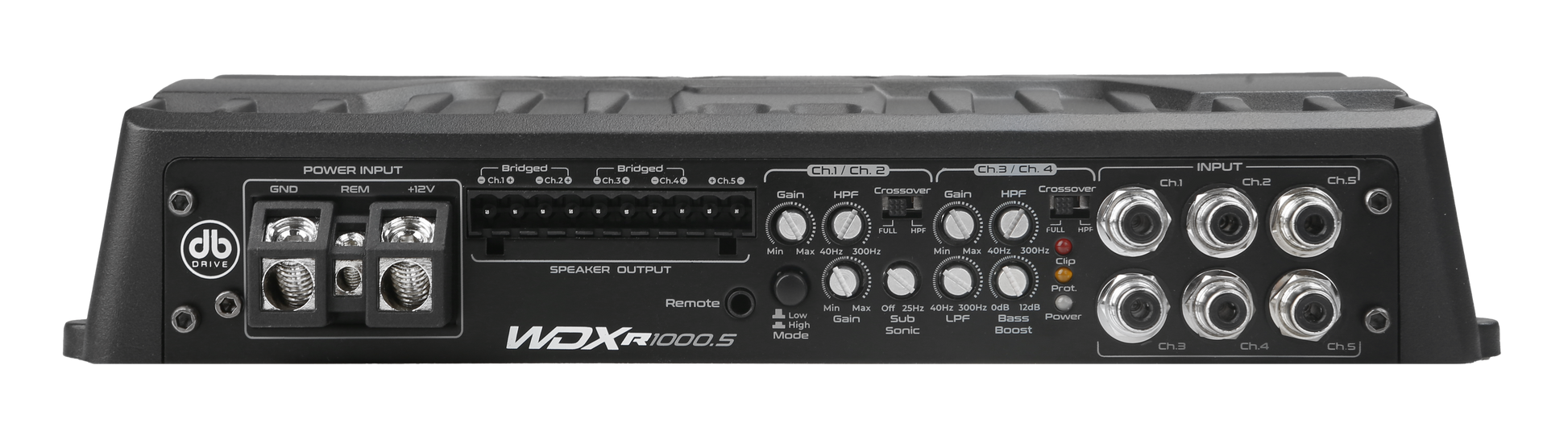 WDX-R1000.5 : WDX Reference Class-D 5 Channel Amplifier – DB Drive