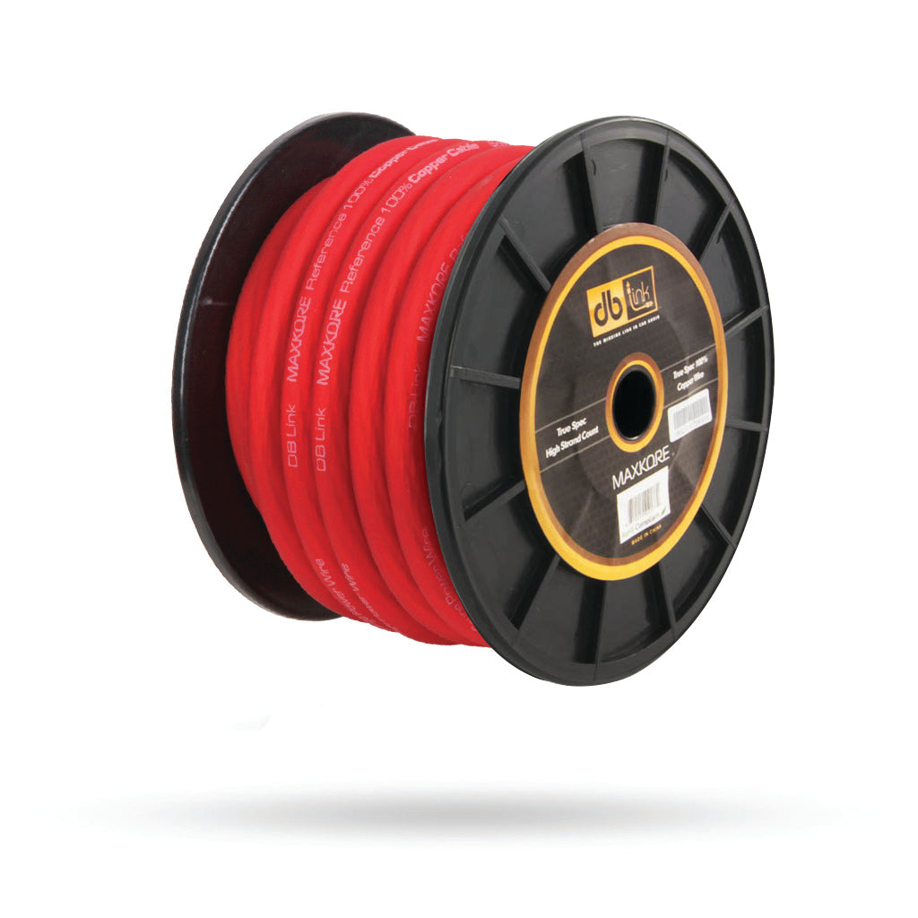 MKPW0R50 : 0 Gauge Red 50 ft. Maxkore Soft Touch Power Wire Roll – DB Drive