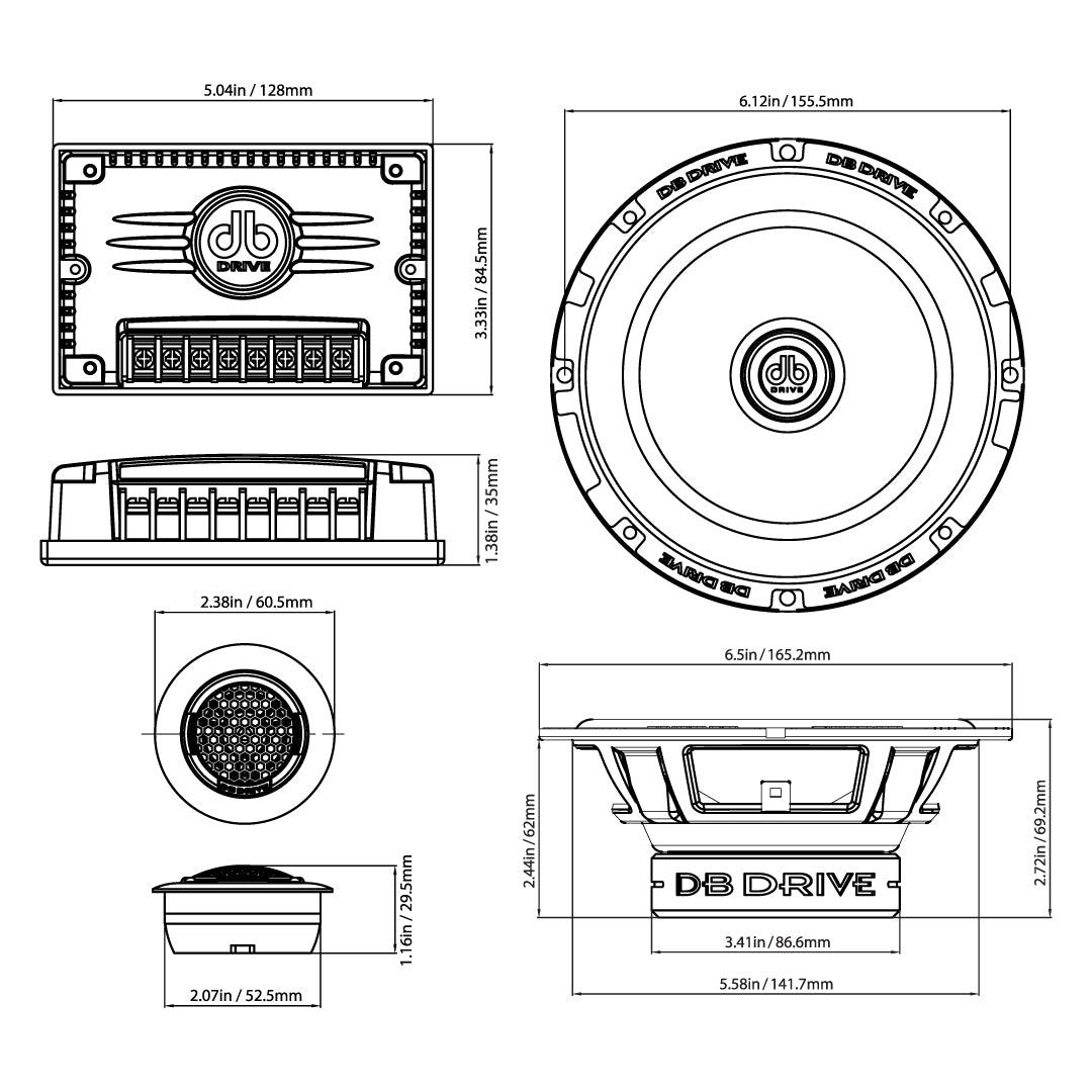 S6C : 6.5" Component – DB Drive