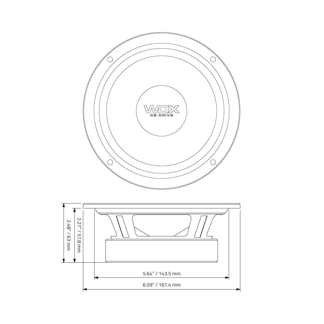 WDX7MR6 : WDX 7 Series 6.5" PRO Audio Midrange – DB Drive