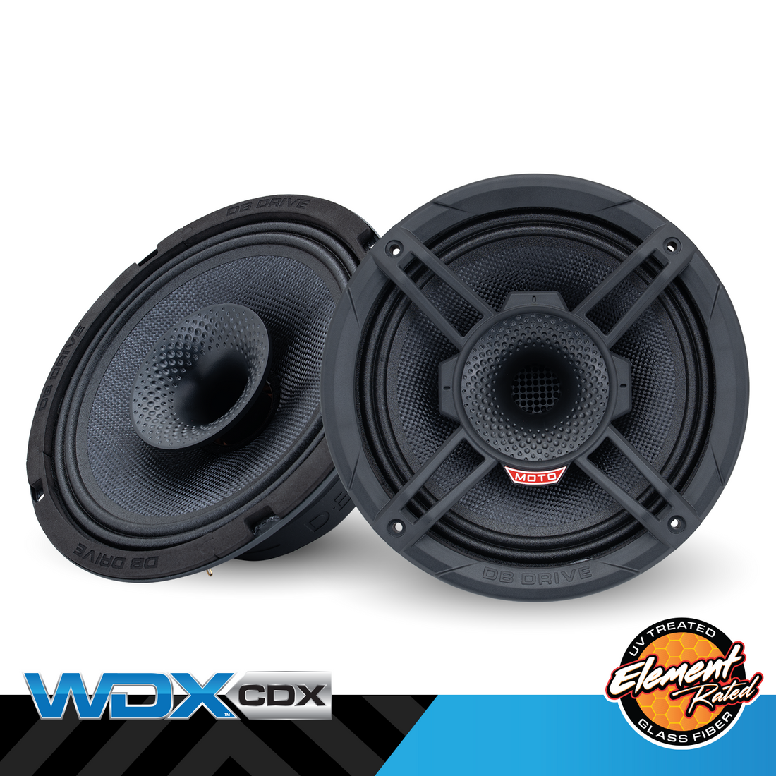 WDX8MOTO-CDX : 8 in. 2-Way Loudspeaker W/Rear Mounted Comp. Driver w/g ...