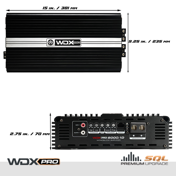 WDX PRO8000.1D : Extended Range Class D Monoblock Amplifier – DB Drive