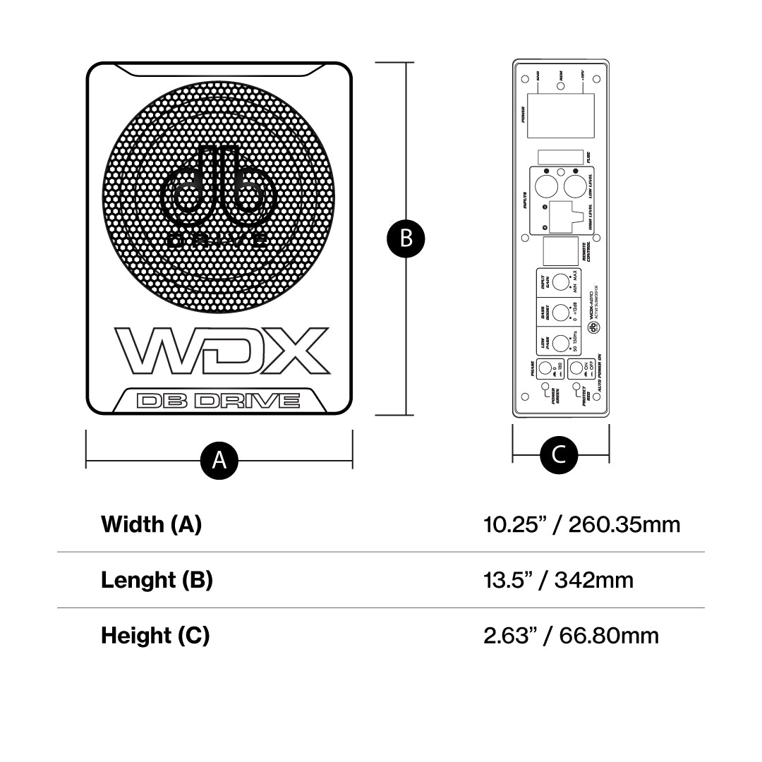 WDX-AS10 : WDX 10" Active Subwoofer – DB Drive